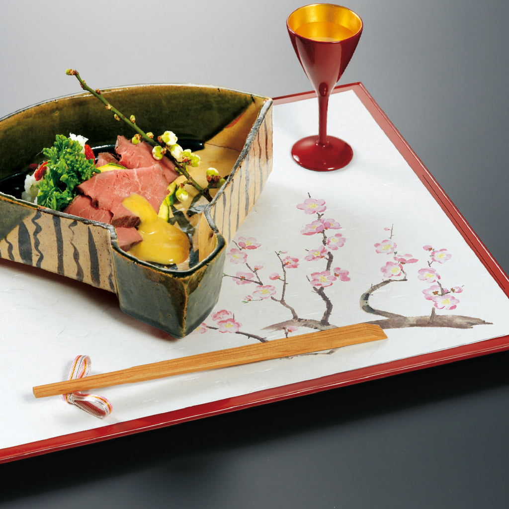 100 pieces of 150cm Unryu Washi Kaiseki Mat, Four Seasons, Plum – YOUBI ...